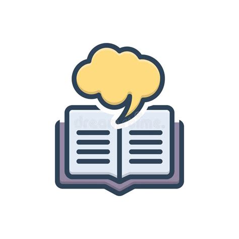 Color Illustration Icon For Hints Signal And Book Stock Illustration