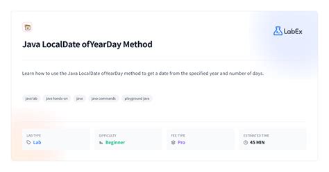Mastering Java Localdate Ofyearday Method Labex