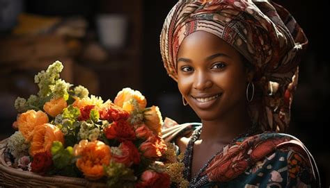 Premium Photo A Beautiful Woman Smiling Looking At Camera Radiating