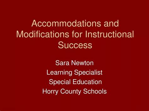 Ppt Accommodations And Modifications For Instructional Success Powerpoint Presentation Id
