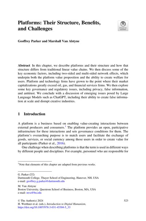 Pdf Platforms Their Structure Benefits And Challenges