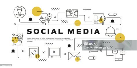 소셜 미디어 벡터 인포그래픽 디자인은 편집 가능하며 색상을 변경할 수 있습니다 창의력 아이콘의 벡터 세트 네트워크 좋아요 팔로우 메시지 이모티콘 공유 Brand Name