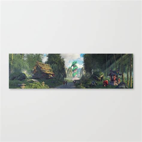 Jade Forest Ultra Wide Canvas Print By Dreamwalker Society