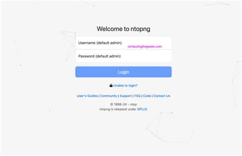 How To Install Ntopng On Ubuntu Or Debian Linux ComputingForGeeks