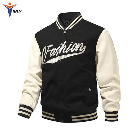Custom Logo Beisbolera Chaqueta Fall Winter Solid Color Blank Baseball