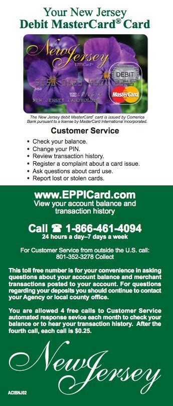 Eppicard Nj Customer Service And Account Login