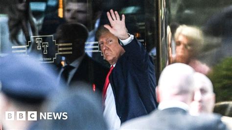 Donald Trump In New York Ahead Of Historic Arrest Bbc News