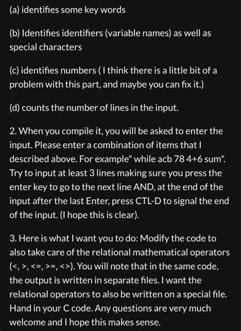 Solved B Identifies Identifiers Variable Names As Well