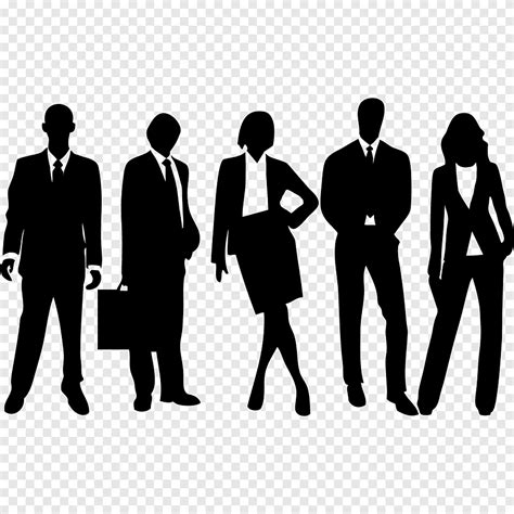 Silueta De Empresario Negocio Computadora Gente Png Pngegg