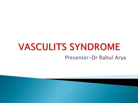 Vasculits Syndrome Pptx