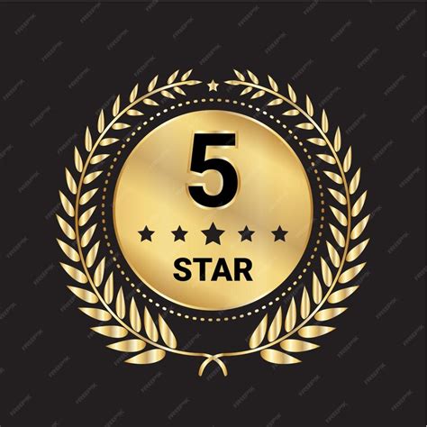 Premium Vector 5 Star Review Vector Badges 5 Star Rating Logo Vector