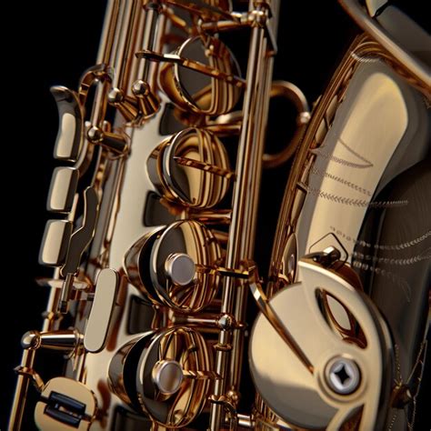 Premium Photo Detailed View Of A Saxophone With Gleaming Brass Finish