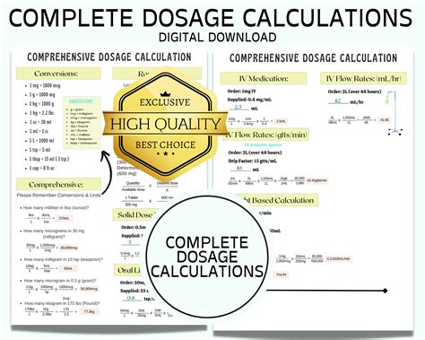 Dosage Calculations Dosage Calculation Nursing Nursing Dosage