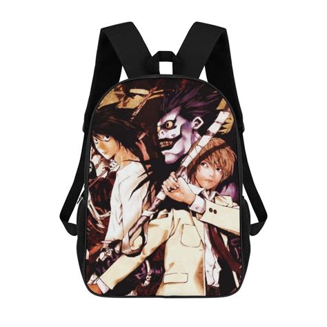 death note backpack 17 inch shoulder bag sturdy laptop backpack daypack