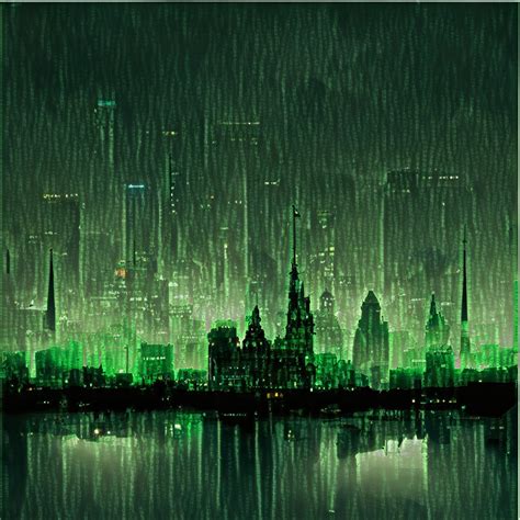 Matrix City Skyline At Night Version 20 By Equinoxec64 On Deviantart