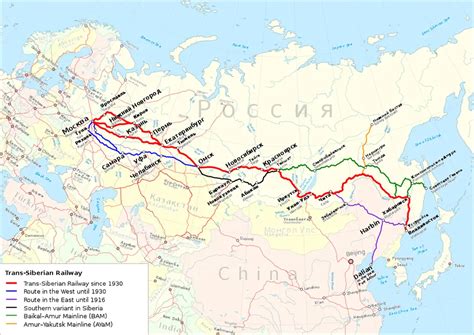 Siberian Railway Map