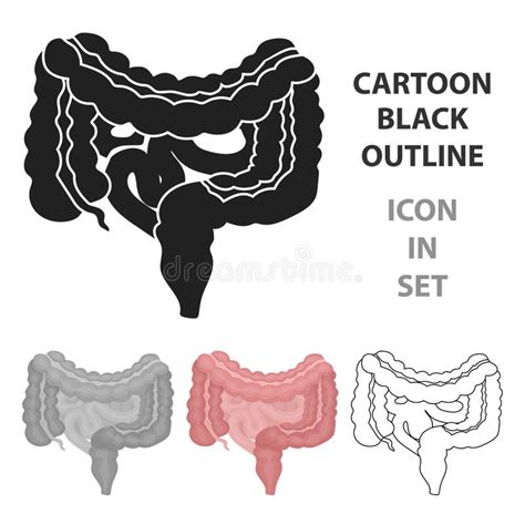 Gastrointestinal Tract Icon In Flat Style Isolated On White Background