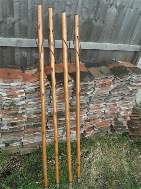 Rustic Shepherd Walking Stick Large Farmers Canes Flamed Carved Wood