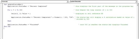 a simple vba progress bar easy macro
