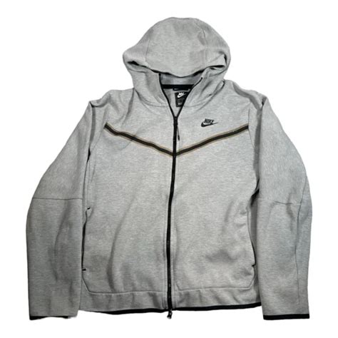 Nike Sportswear Tech Fleece Mens Full Zip Hoodie Cu4489 063 Grey