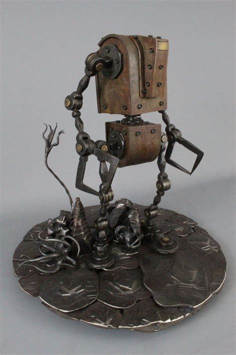 Rusty Explorer Metal Robot Robot Design Metal Sculpture