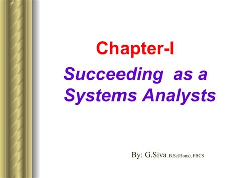 System Analysis And Design Pptx
