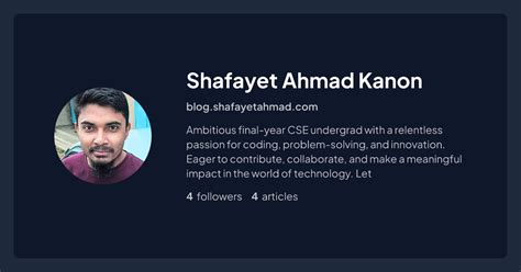 Shafayet Ahmad Kanon