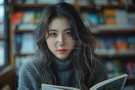 书籍世界的少女高清图片下载 正版图片601217622 摄图网
