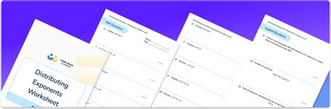 [free] Distributing Exponents Worksheet