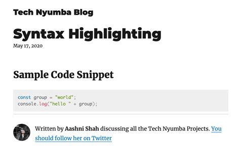 Use Custom Colors For Syntax Highlighting Aashnis Archives