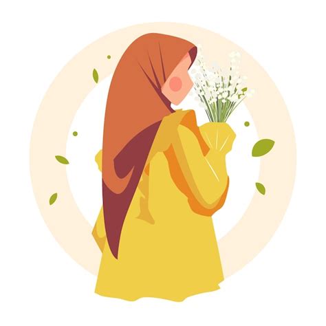 Jeune Femme Musulmane Portant Le Hijab Avec Un Profil Esthétique De