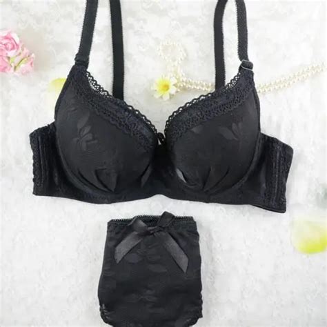 Sexy Women Underwire Bra Set Lace Push Up Underwear Bralette Lingerie