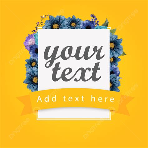 Blue Flower Frame Background Flowers Framework Flowers Background