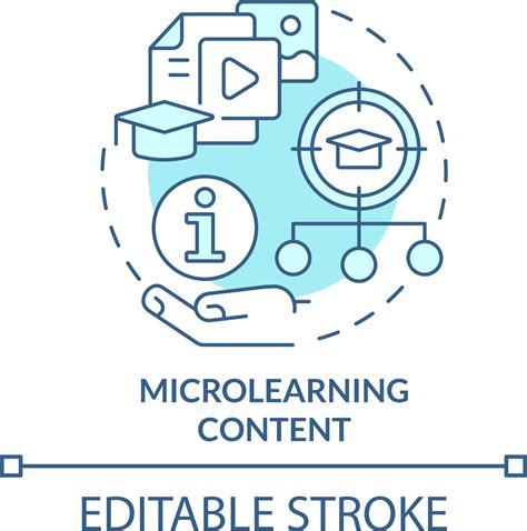 Microlearning Content Turquoise Concept Icon Micro Learning Component Abstract Idea Thin Line