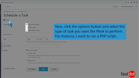 How To Create Scheduled Tasks In Plesk Fastdot Youtube