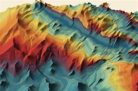 Comprehensive Topographic Height Map Generate Ai Stock Illustration Illustration Of Drone