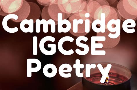 The Complete Cambridge Caie Igcse Poetry Anthology Bundle 2023 25 Teaching Resources
