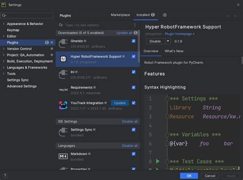 Pycharm IDE Internal Error Issue Jnhyperion HyperRobotFrameworkPlugin GitHub