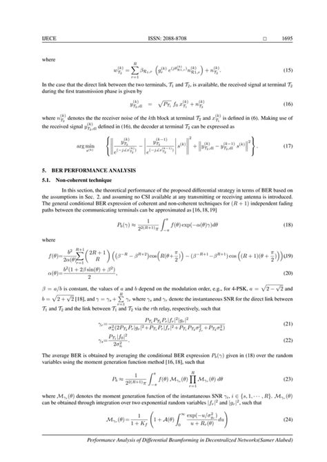performance analysis of differential beamforming in decentralized