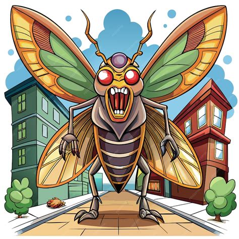 Premium Vector Codling Moth Hostile Cries Street Vector
