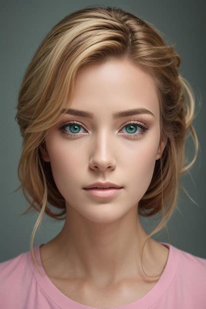 Beautiful Girl In A Blue Dress Attractive Clothing Pretty Facial