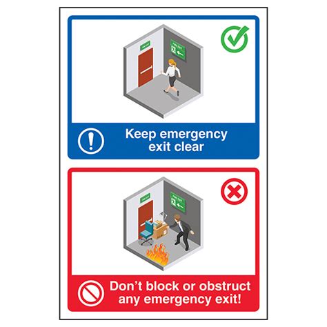 Keep Emergency Exit Clear Dont Block Or Obstruct Any Emergency Exit
