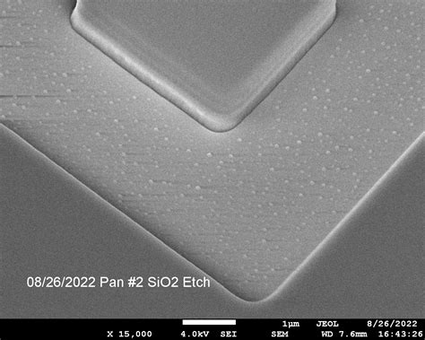 Test Data Of Etching Sio2 With Chf3 Cf4 Ucsb Nanofab Wiki