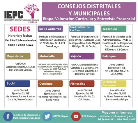 Aprueba Iepc Calendario De Entrevistas Y Revisiones Curriculares Para