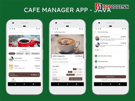 Code Đồ án Android Java Ứng Dụng Quản Lý Quán Cafe Bán Hàng Online Cafe Manager App