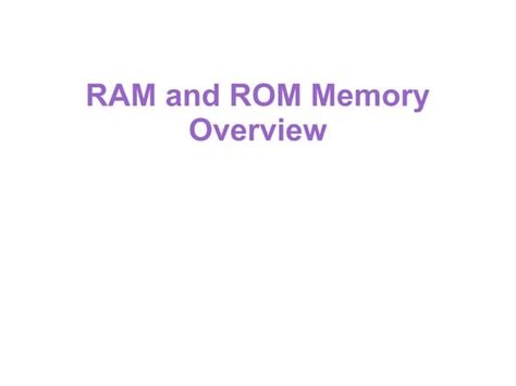 Ram Random Access Memory Pdf