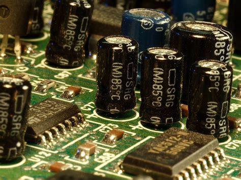 Capacitors Electronics Board Ic Circuit Free Image From