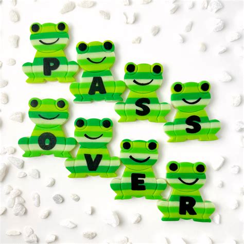 Passover Striped Frogs Marzipan Candy Tiles T Marzipops