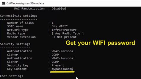 Cmd Command To Show All Wifi Passwords Youtube