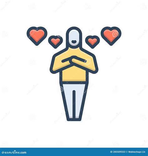 Color Illustration Icon For Feels Emotion And Love Stock Vector